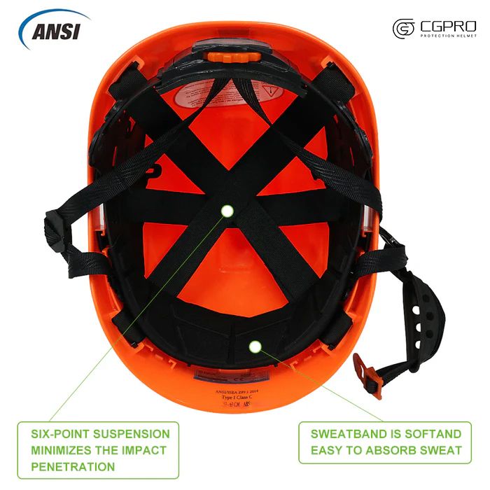 Vented safety helmet industrial abs with CE ANSI CG-S06S